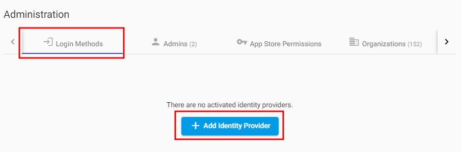 Activate SSO (IdP) for Organization